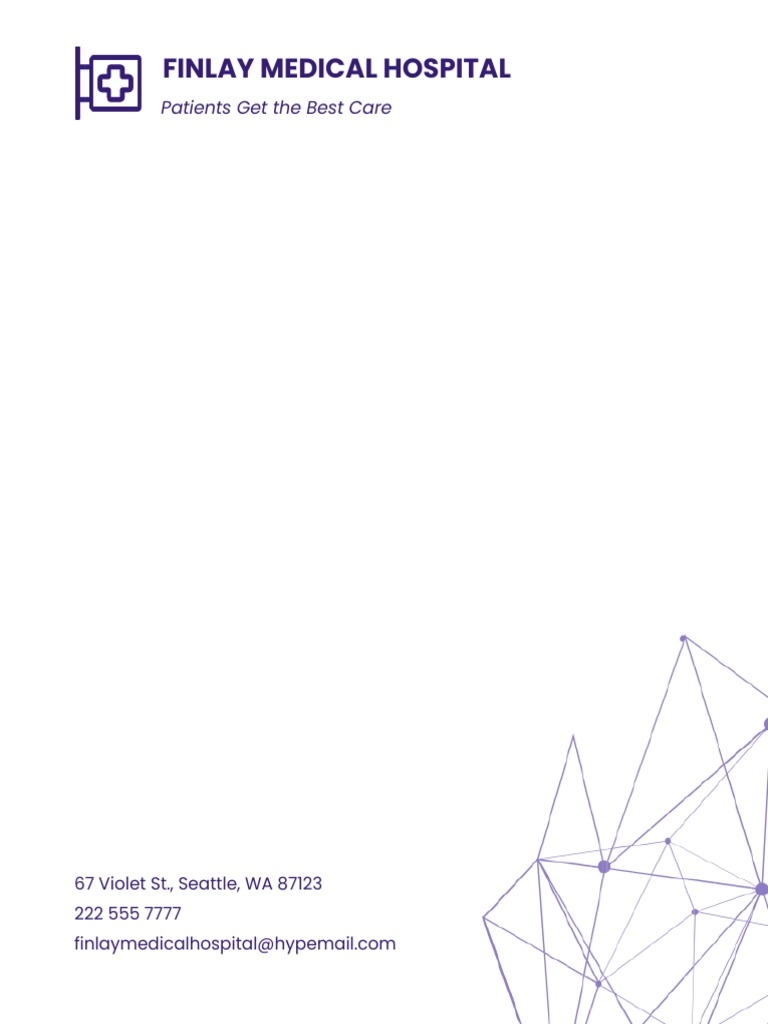 Modern Hospital Letterhead Template | PDF