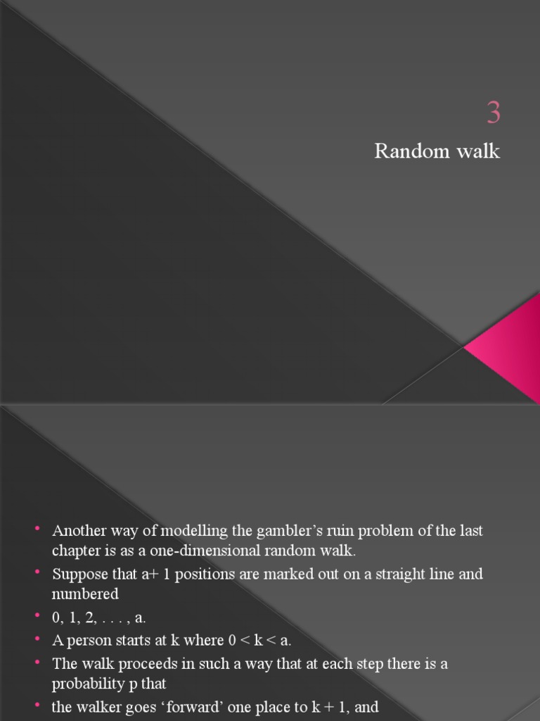 Random Walk | PDF | Random Variable | Variance Random Walk | PDF | Random Variable | Variance