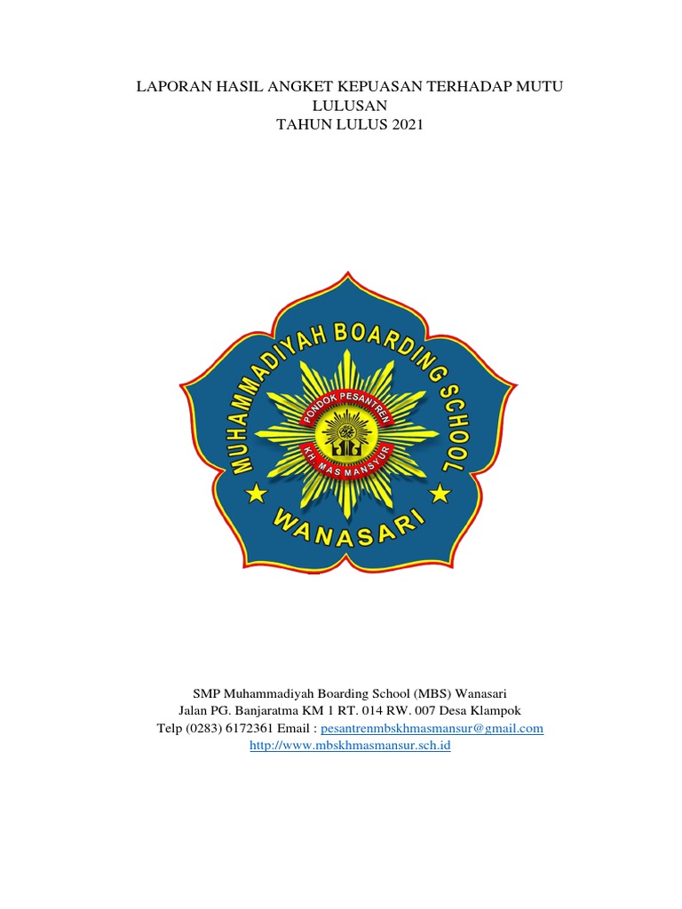 Kepuasan Mutu Lulusan SMP MBS 2021 | PDF