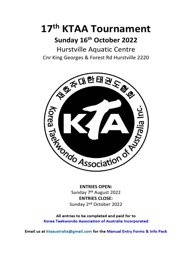 Ktaa - 17th Ktaa Tournament - Information Pack - Final v1.0 | PDF