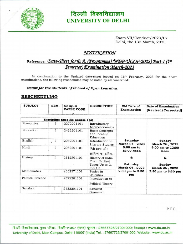 Change Notification | PDF