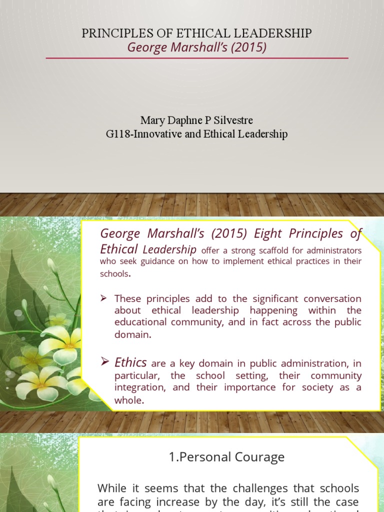 Eight Principles of Ethical Leadership | PDF