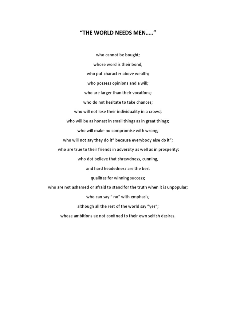 Article-The-World-Needs-Men | PDF