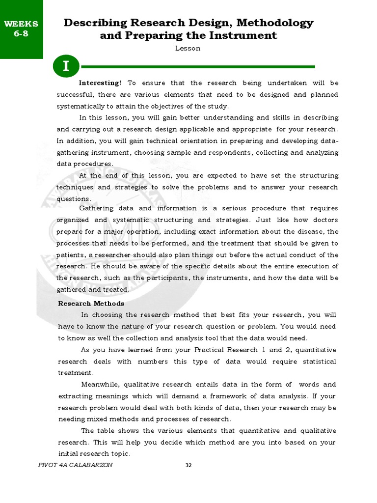 Week 3 | PDF | Methodology | Experiment