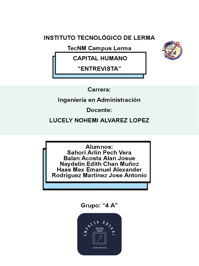 Reporte De Entrevista Rosaal Pdf