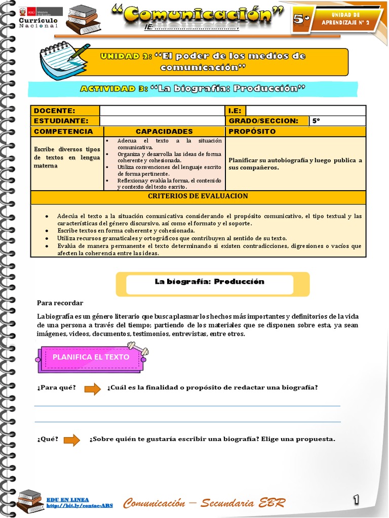 5° Act3 Com Un2 Sem 02 2023 Pdf Aprendizaje Cognición