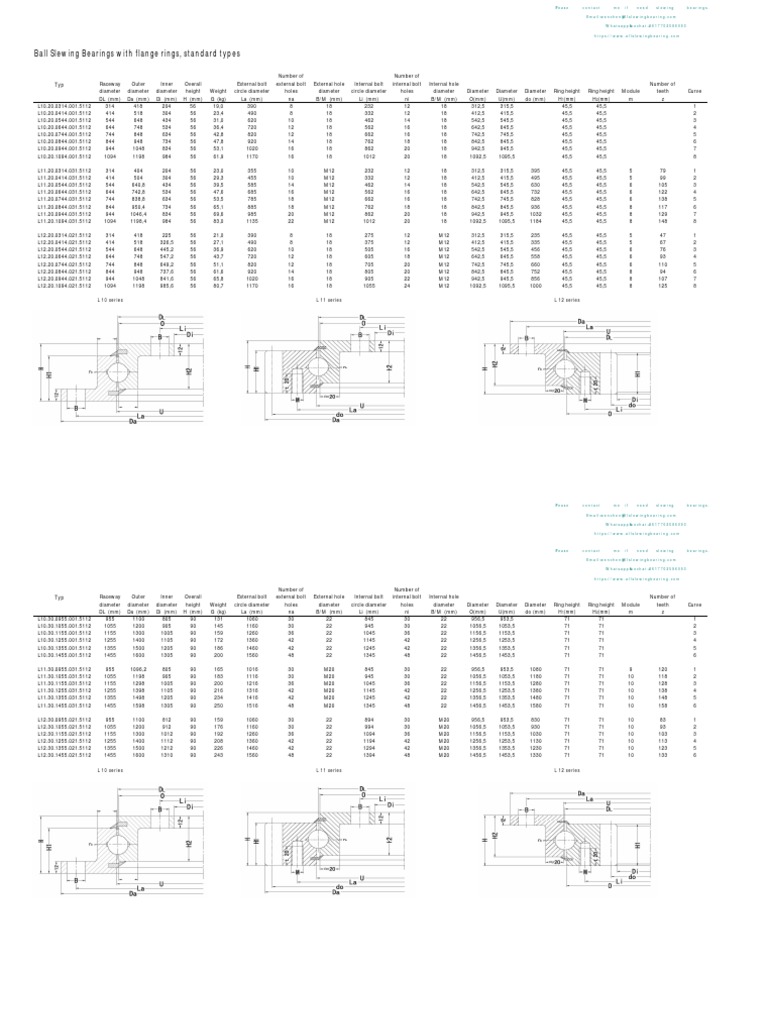Slewing Bearing Slewing Ring Slewing Gear Swing Circle | PDF