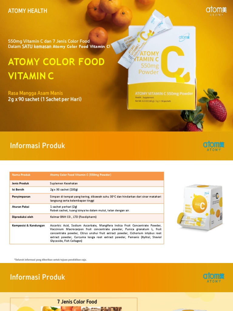 Atomy Color Food Vitamin C (IND) | PDF