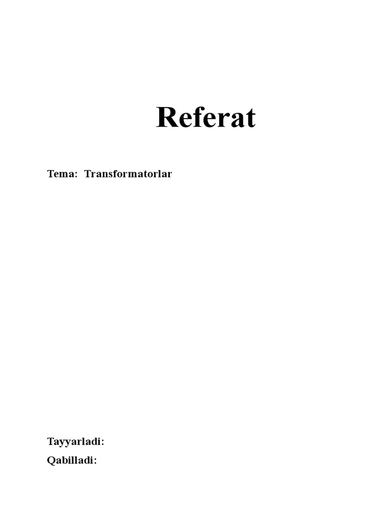 Transformatorlar | PDF