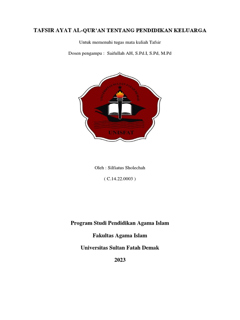 Makalah Tafsir Pendidikan Keluarga | PDF