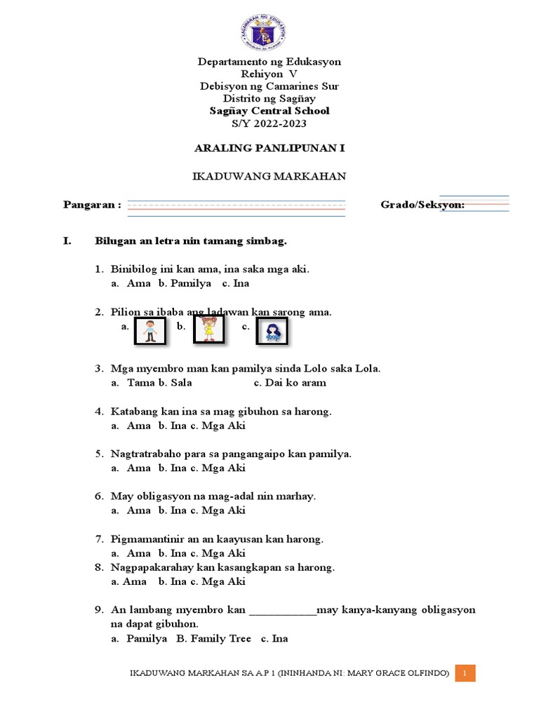 Araling Panlipunan 1 (2nd Quarter) | PDF