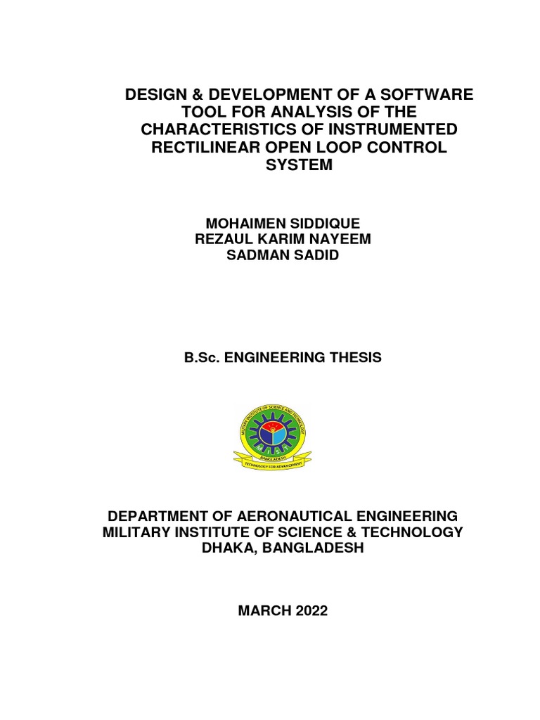 Design Develpment Of A Software Tool Pdf Control Theory Damping