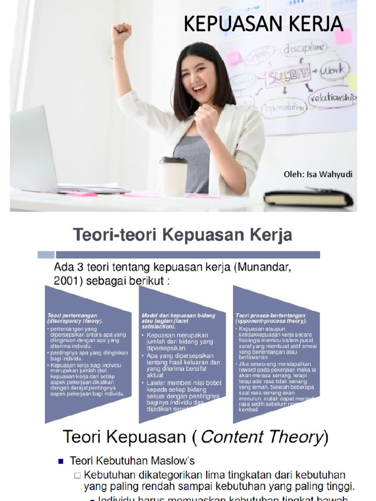 Kepuasan Kerja Isa Wahyudi MK Psikologi Industri K3 Poltekes Negeri Malang | PDF