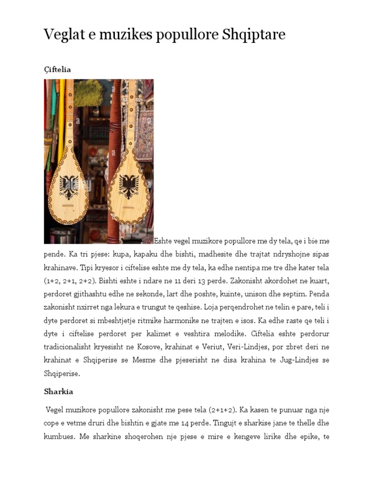 Veglat e muzikes popullore | PDF