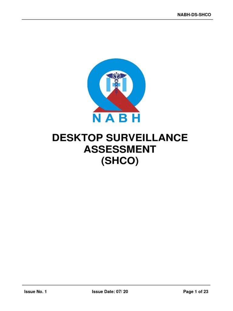 SHCO Desktop Surveillance Guide | PDF | Nursing | Intensive Care Unit