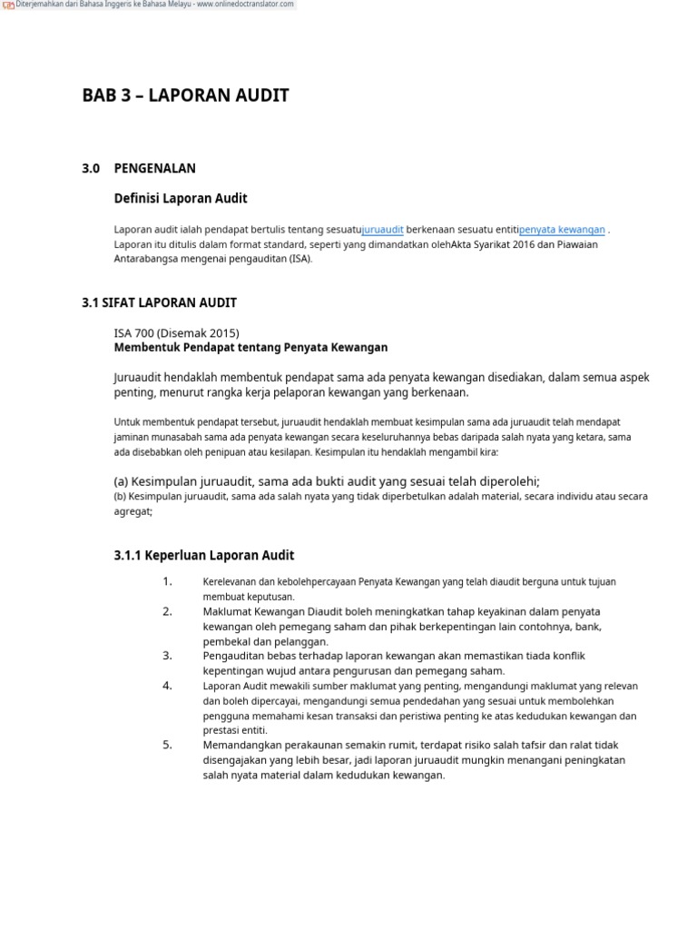 NOTES CHAPTER 3 AUDIT REPORT (1) .En - Ms | PDF