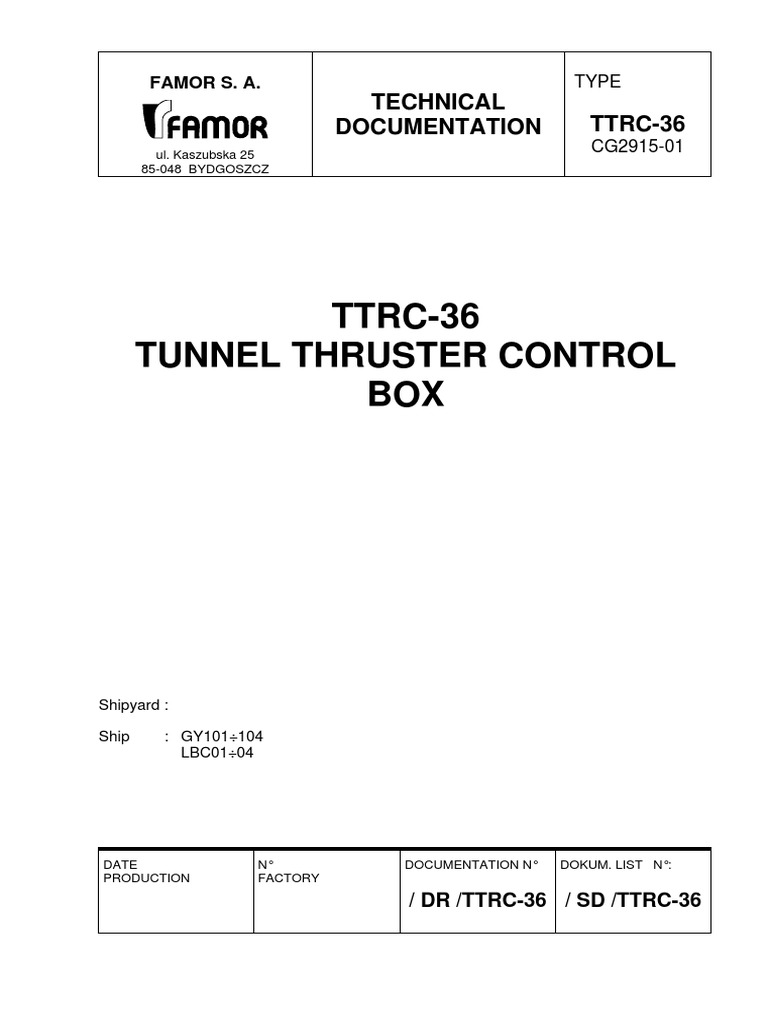 Control Box - CG2915-TTRC-36 - DTR | PDF | Electronics | Components