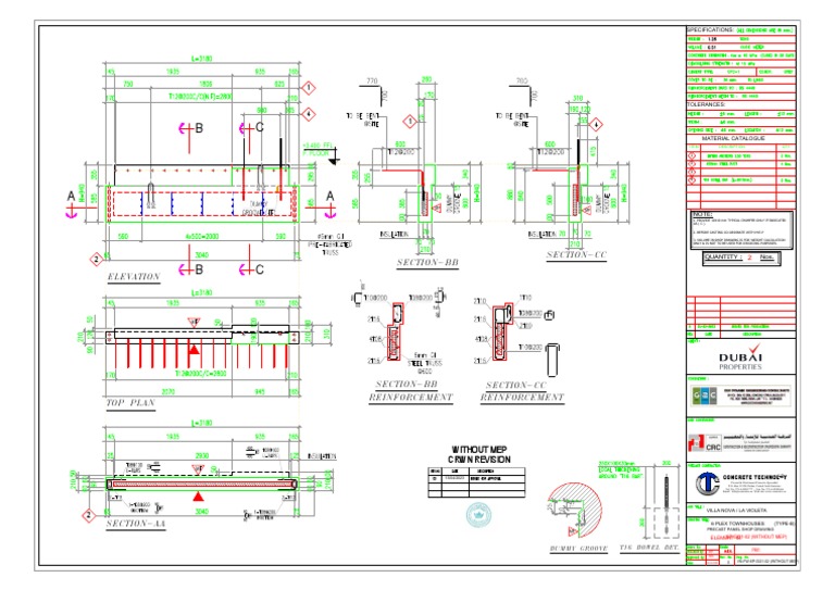 Precast Panel Shop Drawing Guide | PDF | Precast Concrete | Masonry