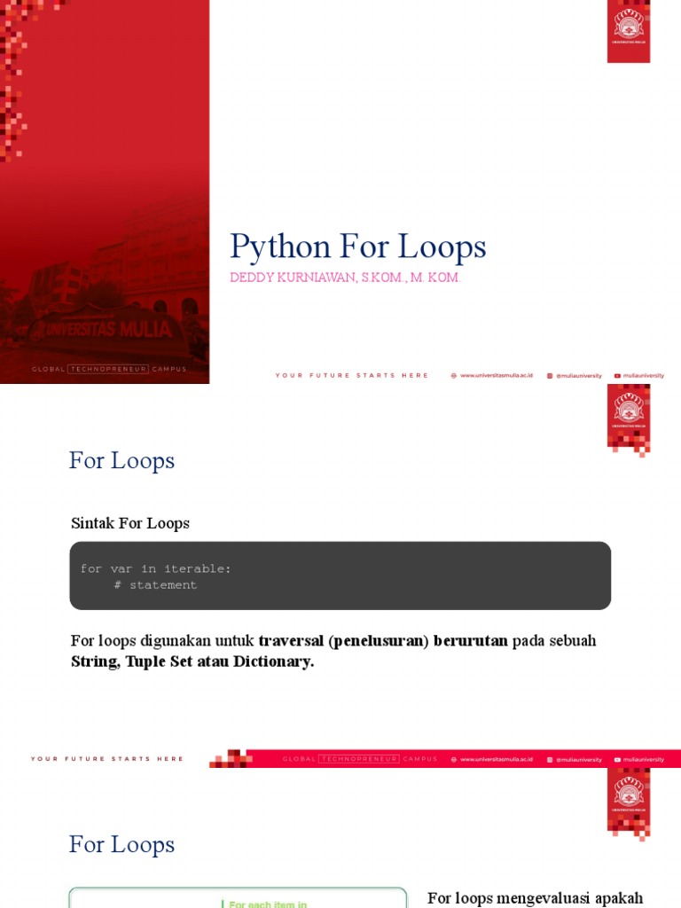 Pert7 - Python For Loop | PDF
