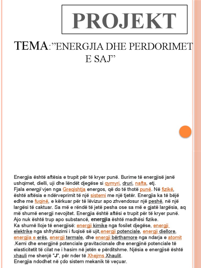 Projekt Energjia | PDF