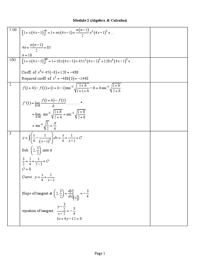 DGS S6 1920 MOCK MATH EP (M2) Solution | PDF