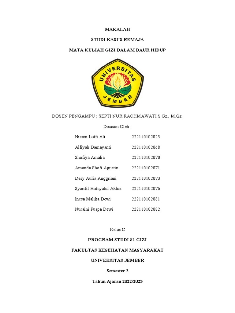 Studi Kasus Remaja GDH | PDF