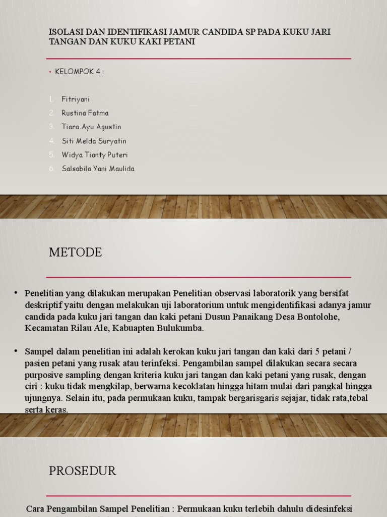 Isolasi Dan Identifikasi Jamur Candida Sp Kel 4 | PDF