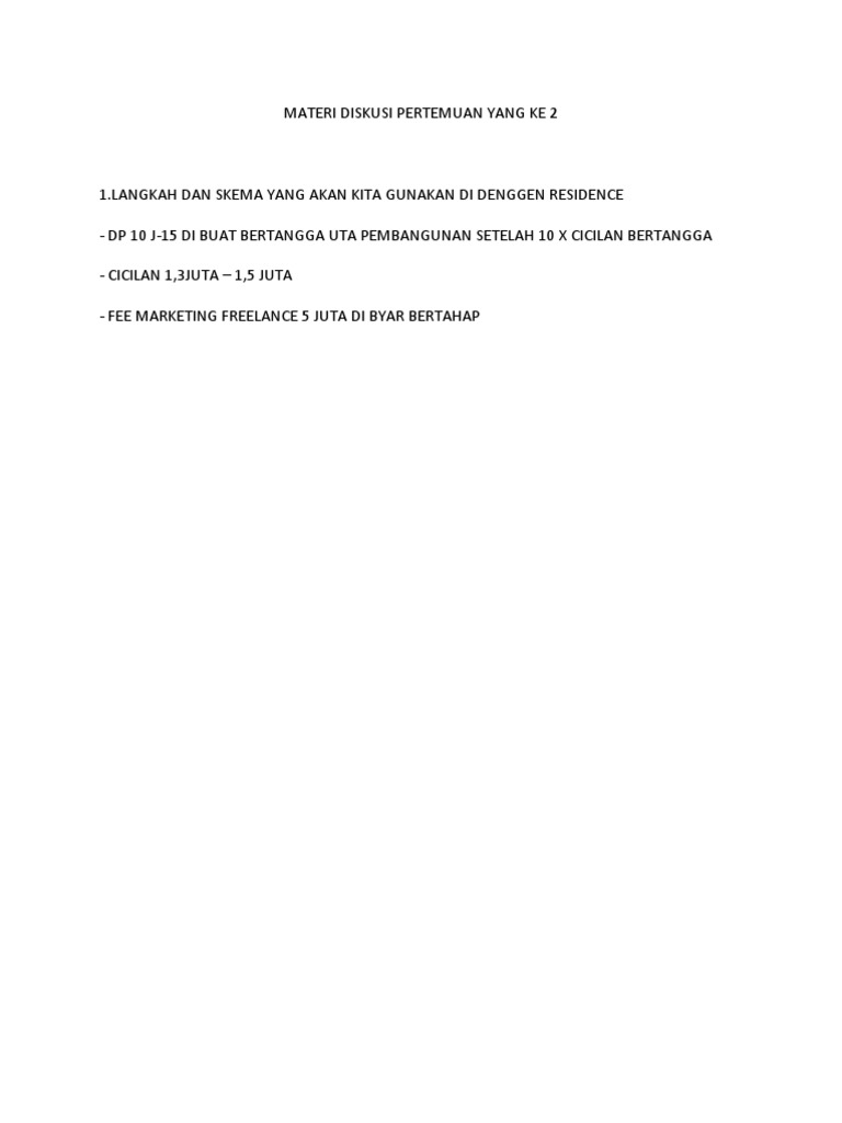 Materi Diskusi Pertemuan Yang Ke 2 | PDF