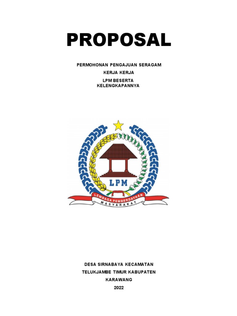 Proposal Seragam LPM | PDF