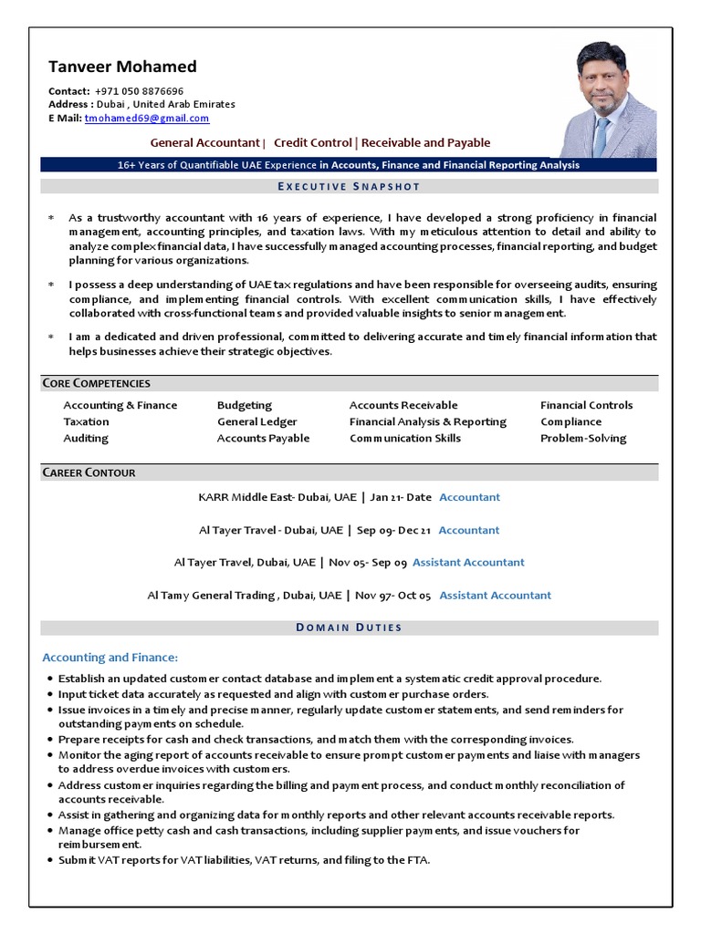 Tanveer Accountant - CV | PDF | Accounts Payable | Invoice