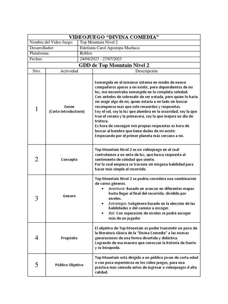 GDD 0405 | PDF | Videojuegos