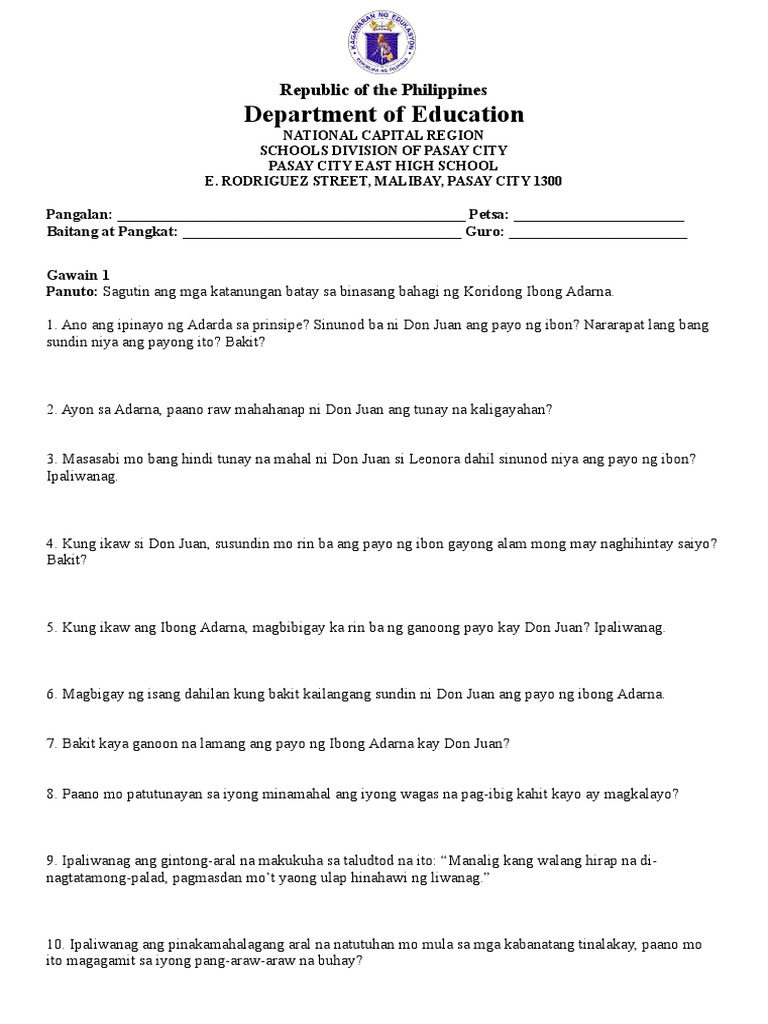 Worksheet W3 Pdf