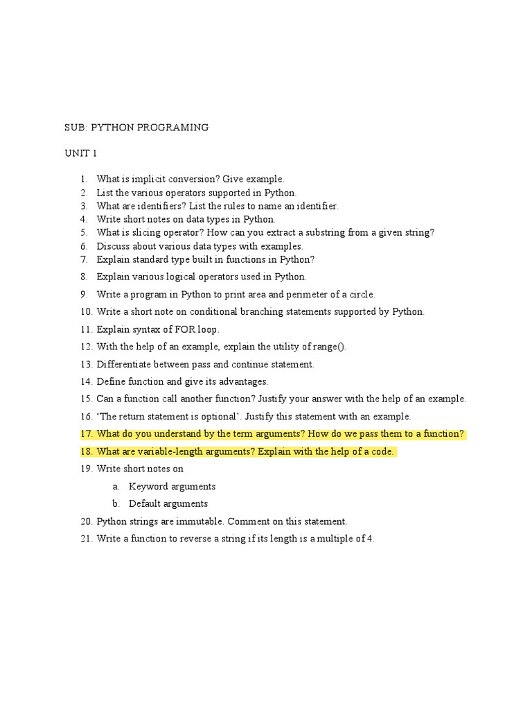 Question Bank | PDF | Inheritance (Object Oriented Programming) | Class ... Question Bank | PDF | Inheritance (Object Oriented Programming) | Class ...