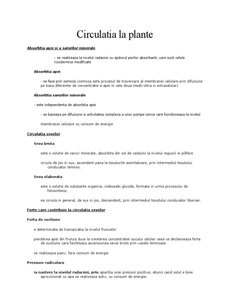 Circulatia La Plante | PDF