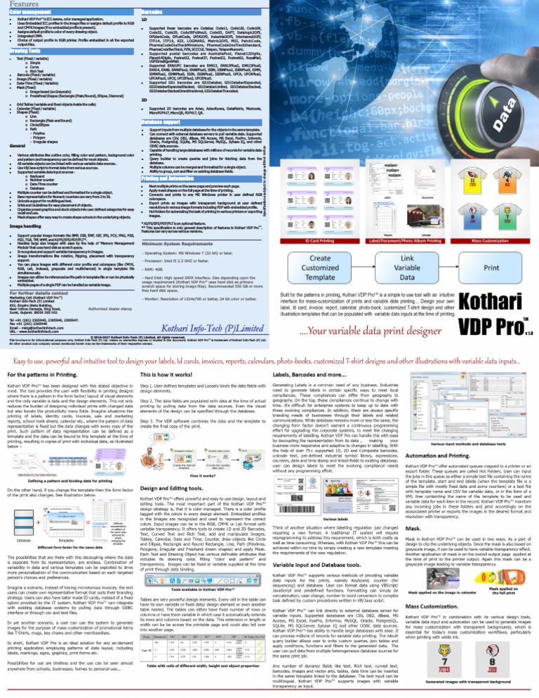 Kothari VDP Pro Brochure | PDF