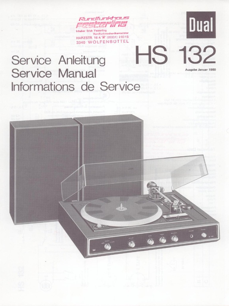 Dual HS 132 Service Manual | PDF