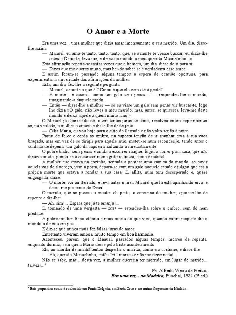 O Amor e A Morte | PDF