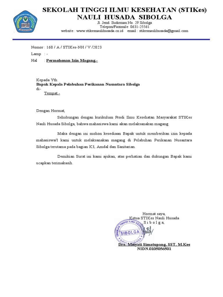 Surat Magang Dan MOU 2023 | PDF | Pengembangan Diri