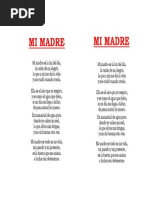 Poema - Mi Madre | PDF
