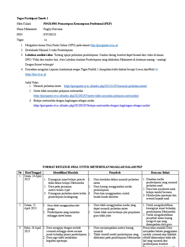 Tugas 1 PKP Fingky Nurviana 859536323 | PDF