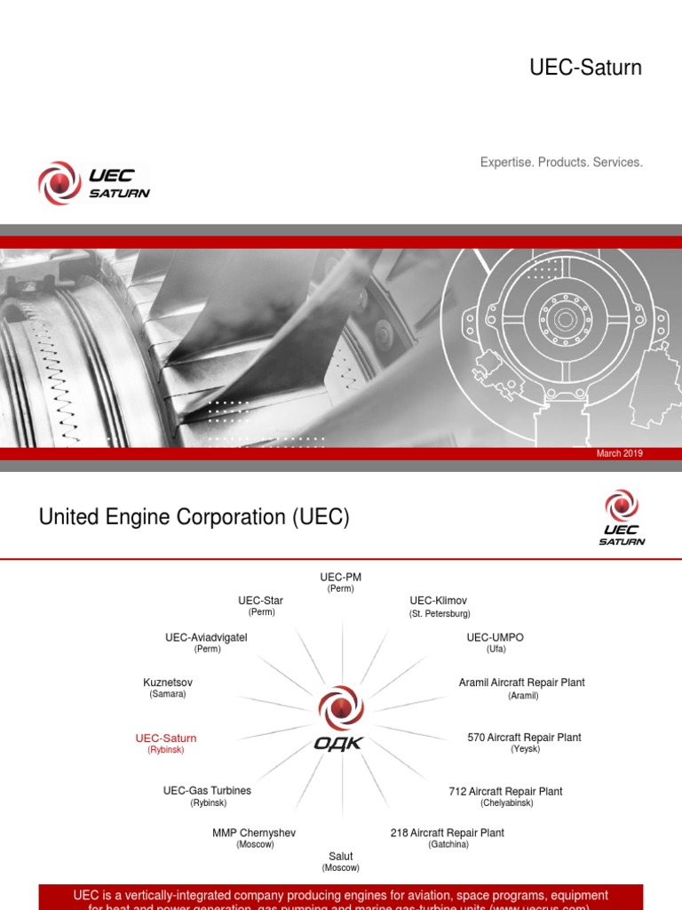 49 1 NPO Saturn - Expertise, Products, Services | PDF | Gas Turbine ...