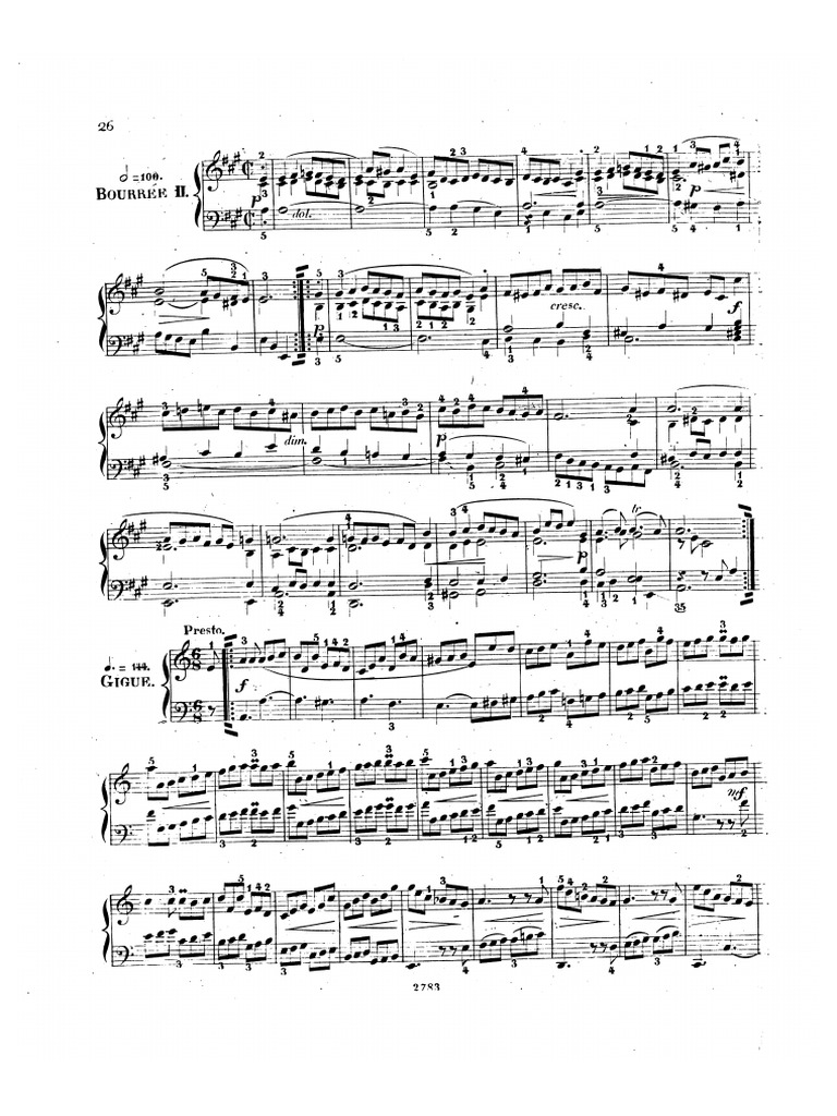Giga Suite Bach | PDF
