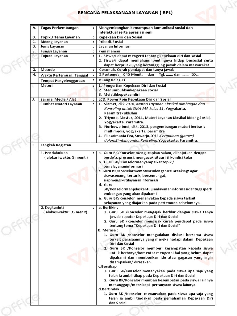 RPL BK Kepekaan Diri Dan Sosial | PDF