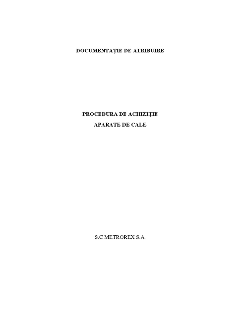 Metrorex - Aparate Cale | PDF