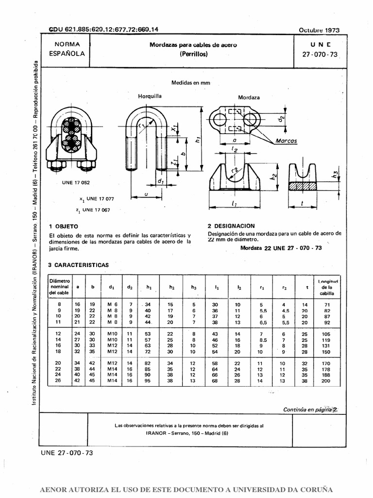 Une 27070 1973 | PDF