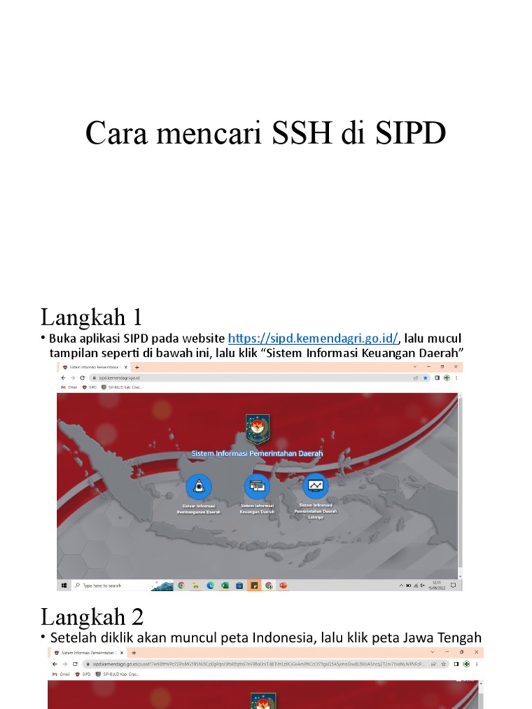 Cara Mencari SSH Di SIPD | PDF