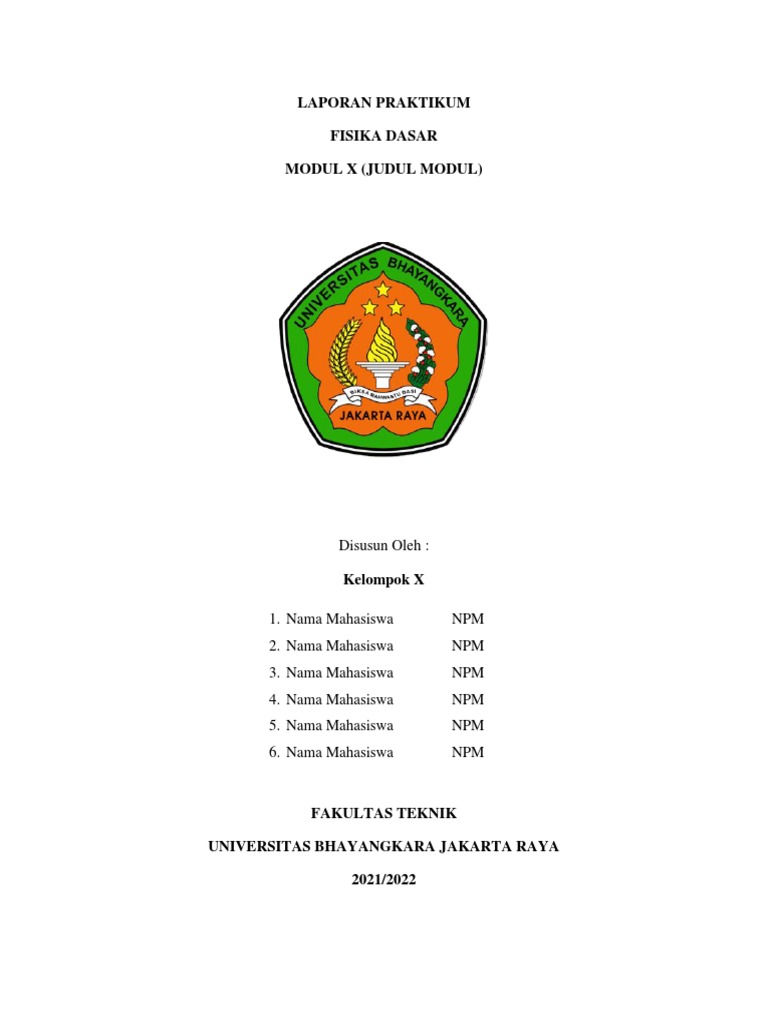 Format Laporan Praktikum Fisika Dasar | PDF