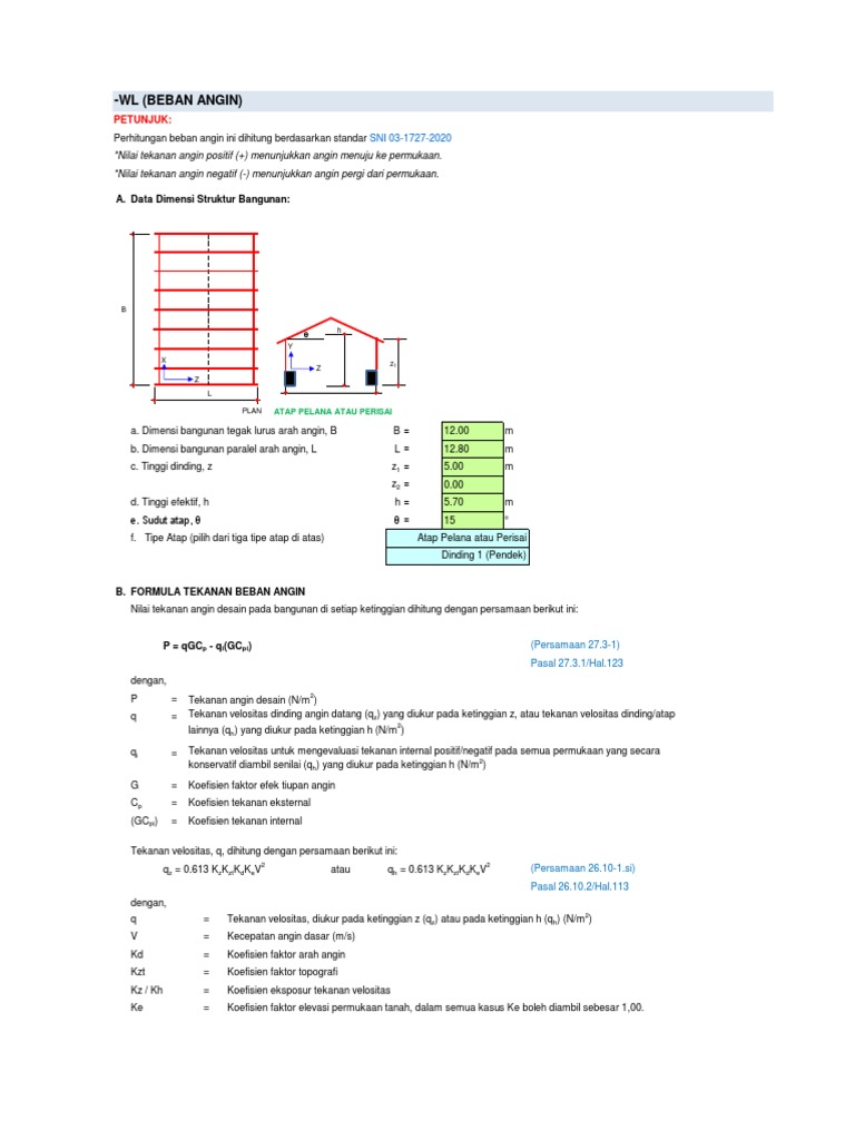 Analisa Beban Angin | PDF | Sains & Matematika