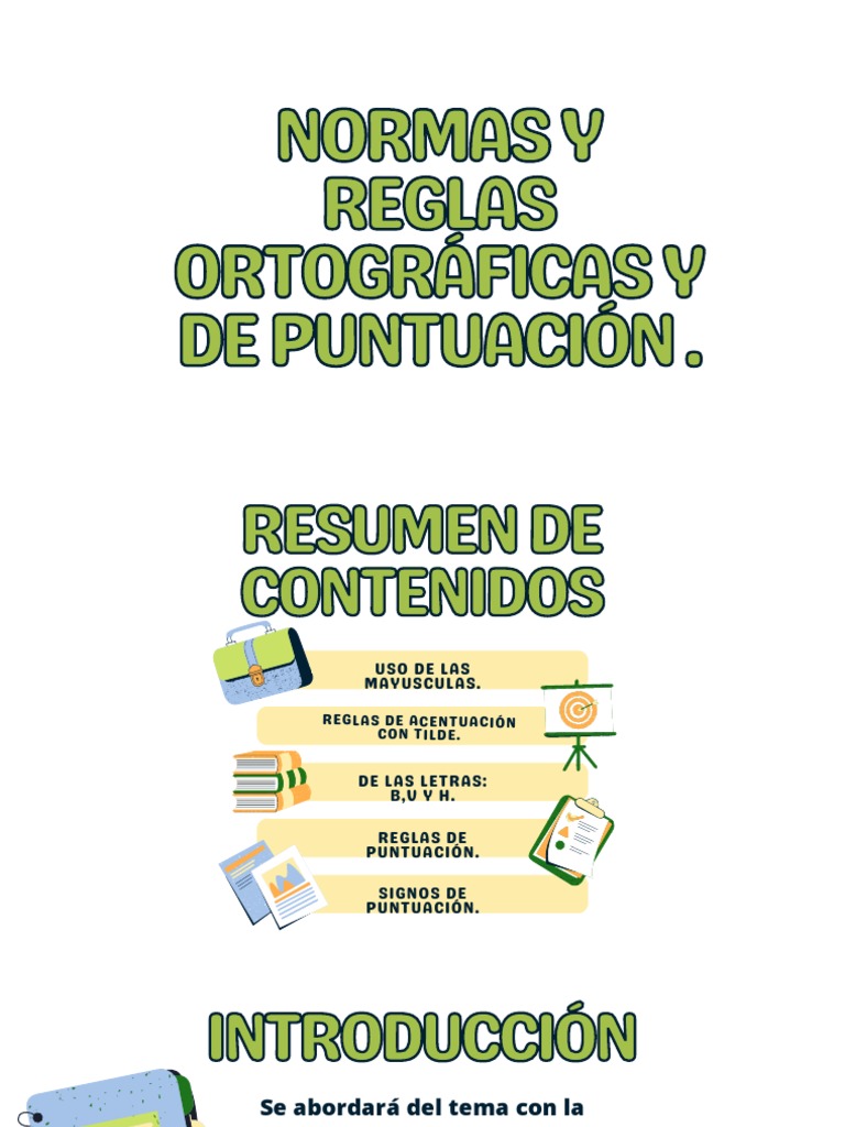 Normas y Reglas Ortográficas y de Puntuación | PDF
