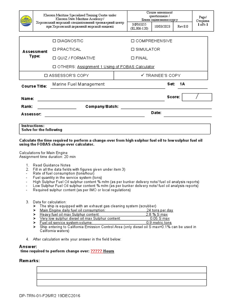 As - NT 1A FOBAS Calculator Trainee 1 - KONYEV KOSTYANTYN | PDF
